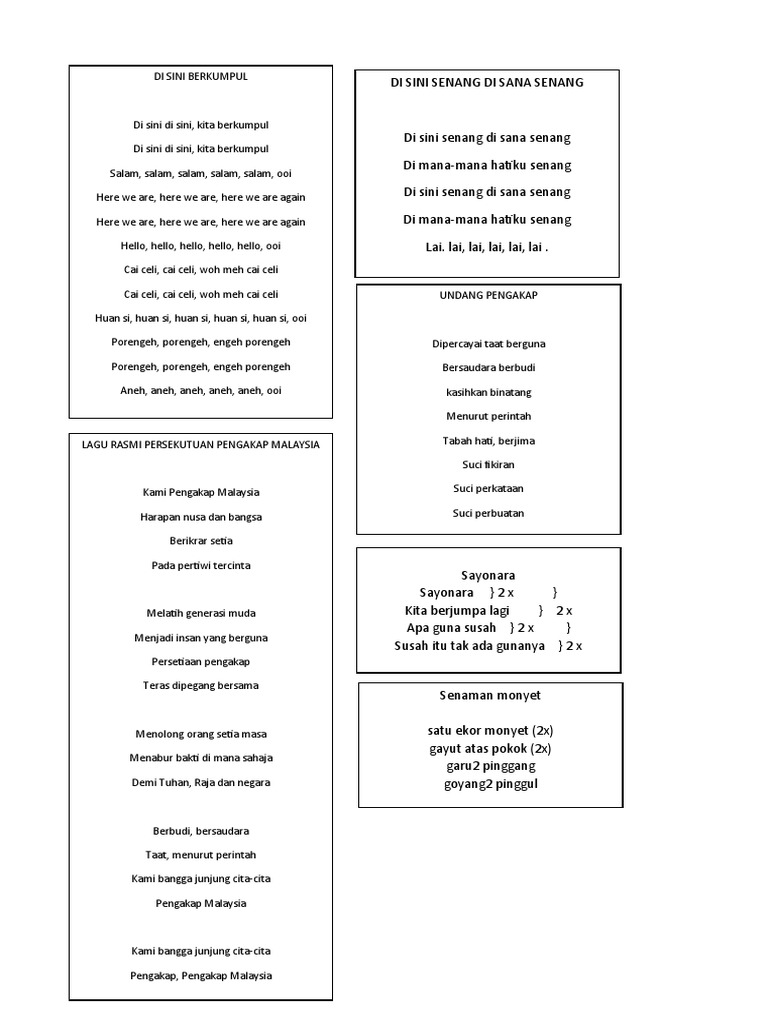 Lagu-Lagu Pengakap | PDF