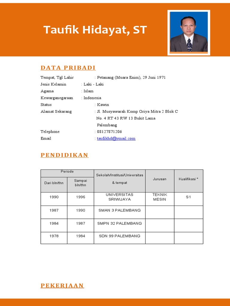 Profil Taufik Hidayat: Karier dan Pendidikan | PDF