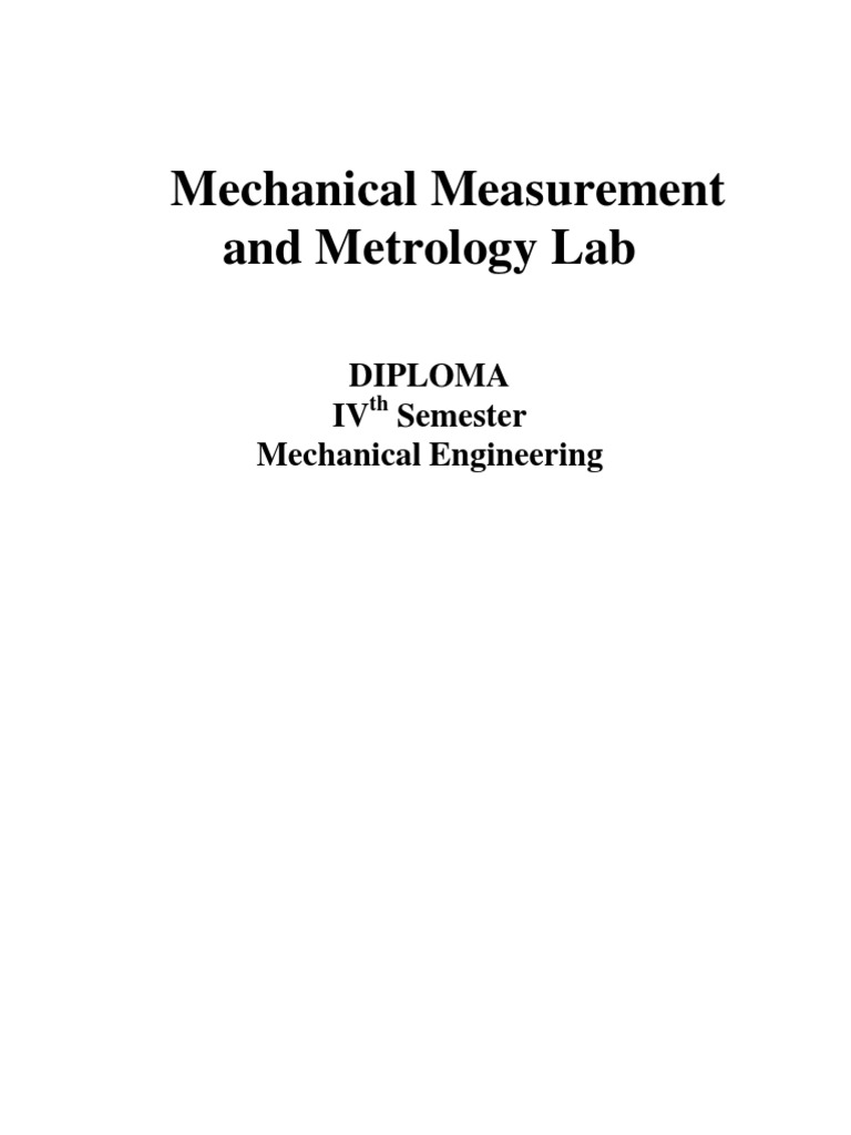 Measurement and Metrology Lab Manual | PDF | Optics | Gear