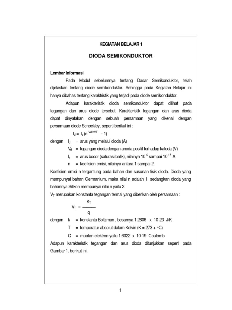 Karakteristik Dioda dan Transistor Daya | PDF | Metode & Bahan Ajar ...