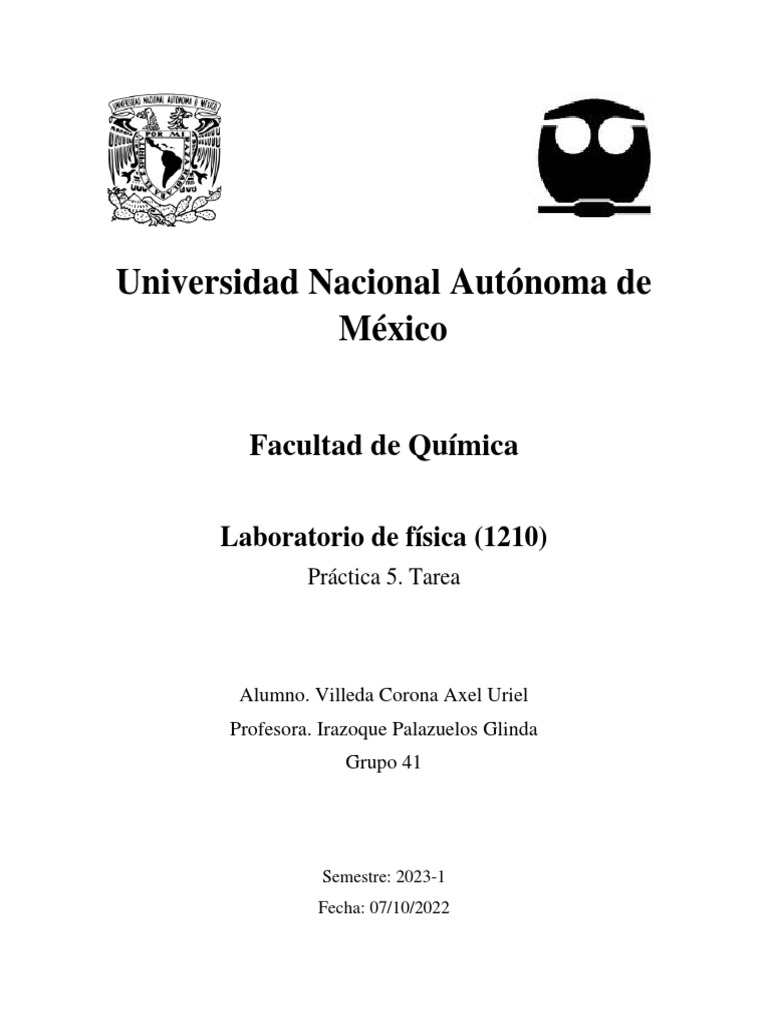 Tarea p5 | Download Free PDF | Física Aplicada e Interdisciplinaria | Ciencias fisicas