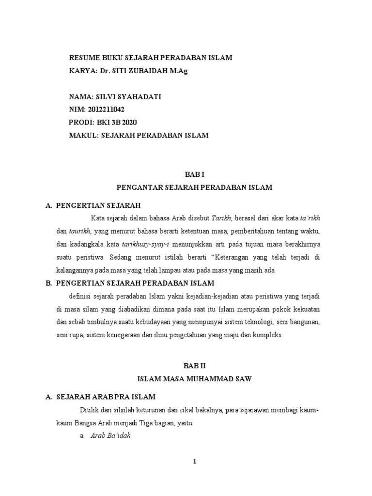 Resume Peradaban Islam | PDF
