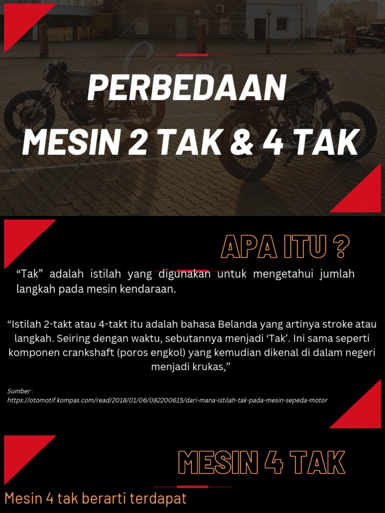 Perbedaan Mesin 2 Tak & 4 Tak | PDF