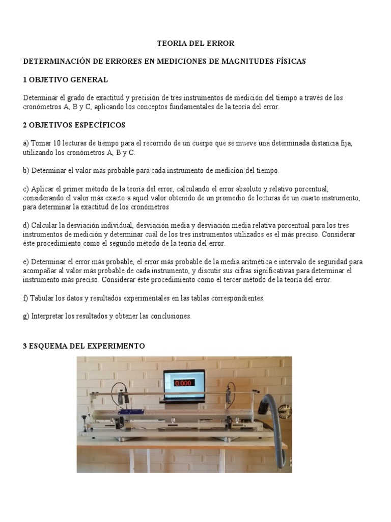 Teoria Del Error | PDF | Medición | Teoría