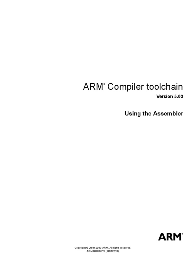 ARM® Compiler Toolchain Using The Assembler Version 5.03 | PDF | Assembly Language | Computer ...