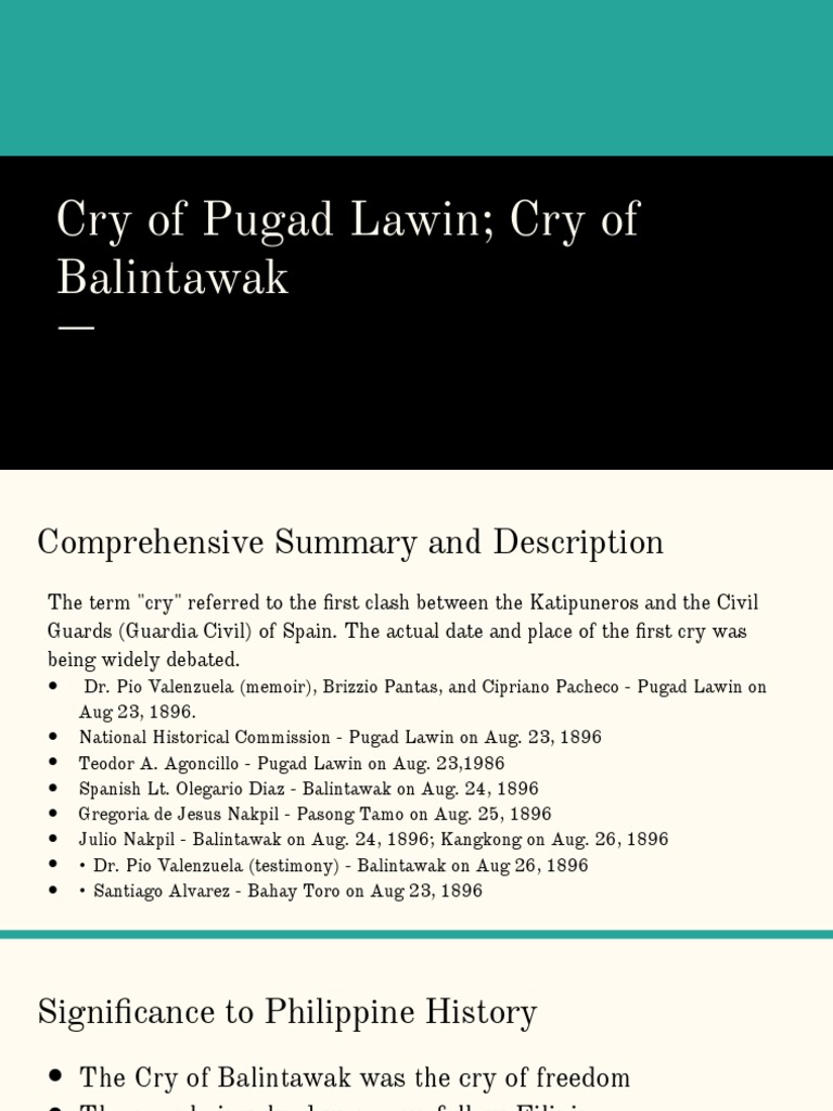 Cry of Balintawak or Pugad Lawin | Download Free PDF | Spanish Empire | Philippines