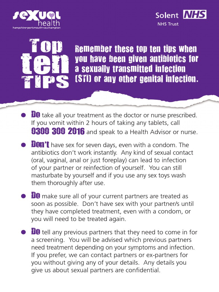 Sla34468 Top Ten Tips For Treatment | PDF | Sexually Transmitted ...