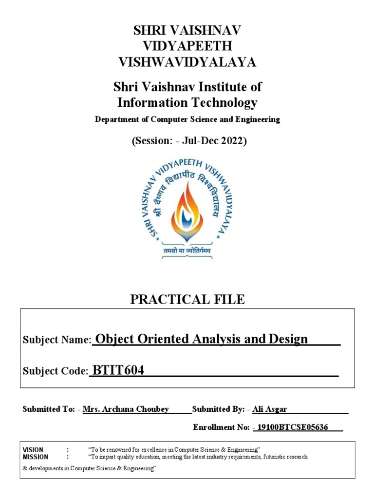 Ali Asgar Complete OOAD File | PDF | Class (Computer Programming) | Use ... Ali Asgar Complete OOAD File | PDF | Class (Computer Programming) | Use ...