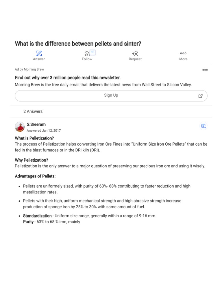 Pellitization Vs Sintering | PDF | Sintering | Materials