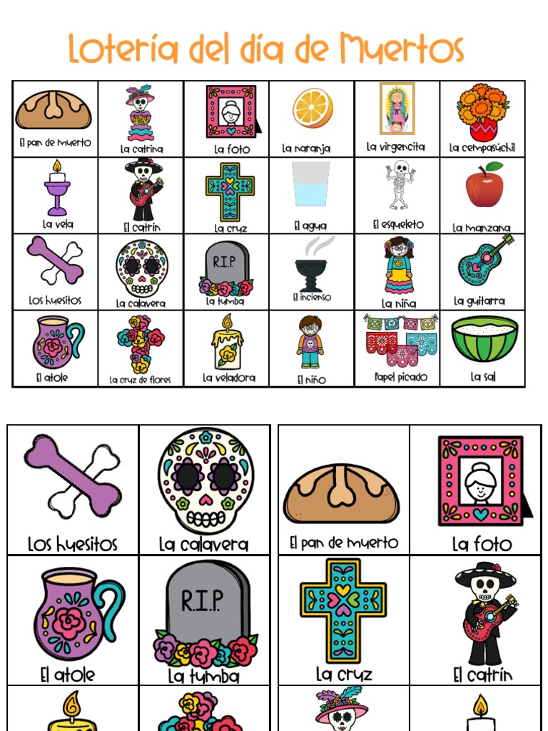 Loteria Dia de Muertos | PDF | Poesía