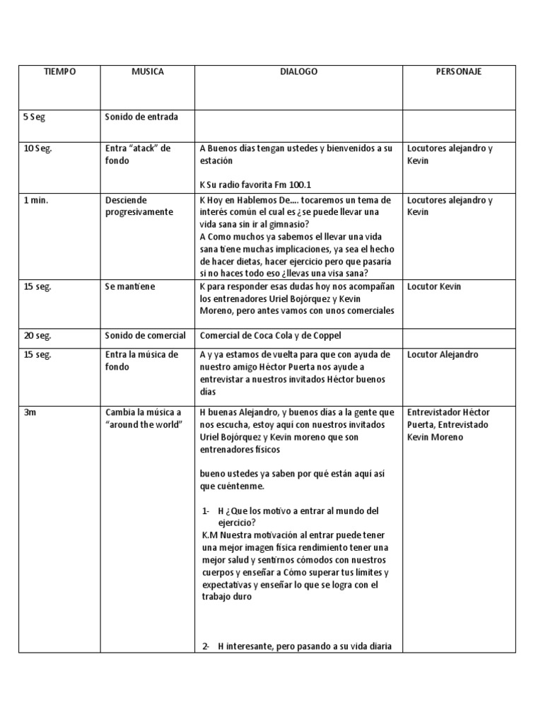 Guión de Radio | PDF