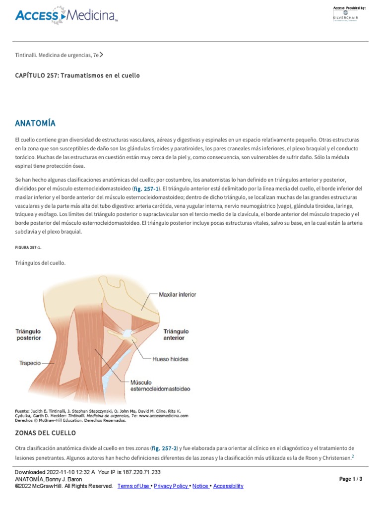 Trauma de Cuello Anatomia | PDF | Nervio vago | Laringe