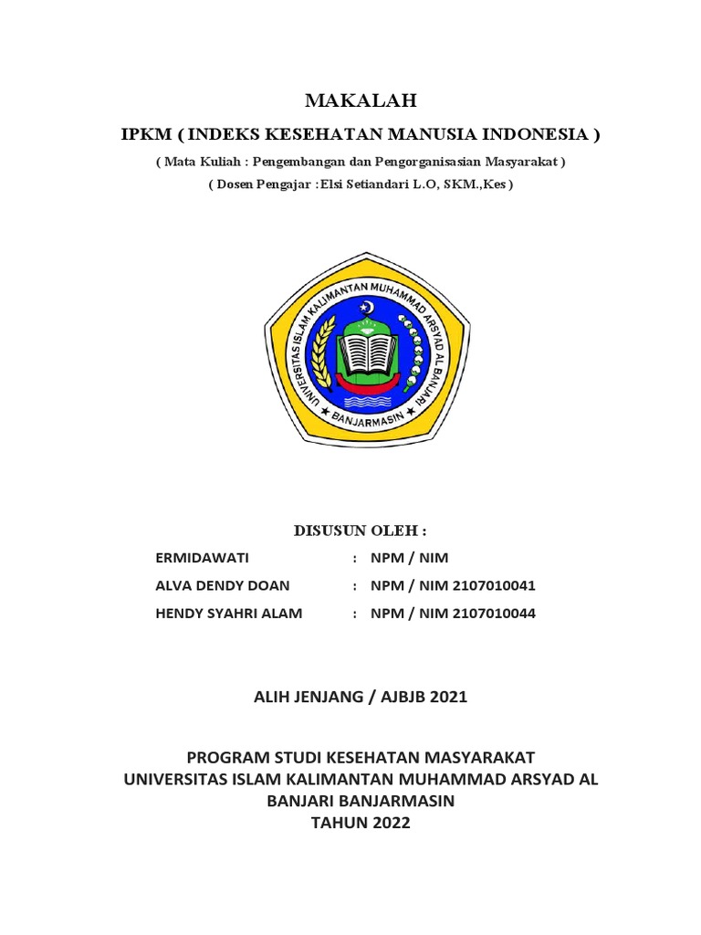 Makalah Ipkm 2022 | PDF | Pengembangan Diri