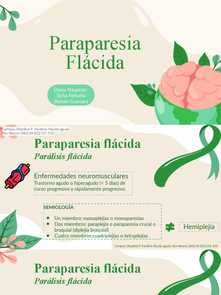 Paraparesia Flacida | PDF | Medicina | Neurología
