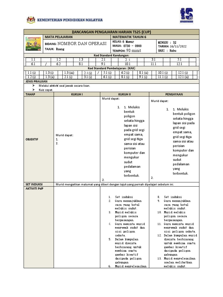 16 November 2022 RPH Cup-Mt T6 (Tapak) | PDF