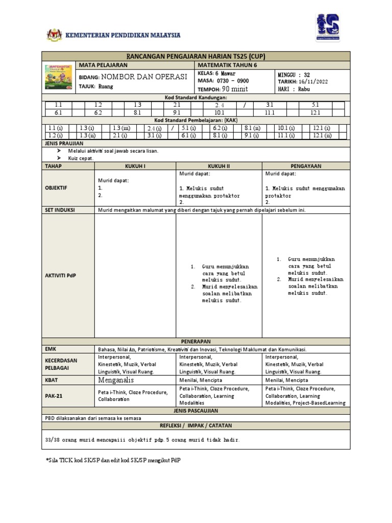 15 November 2022 RPH Cup-Mt t6 (Tapak) | PDF