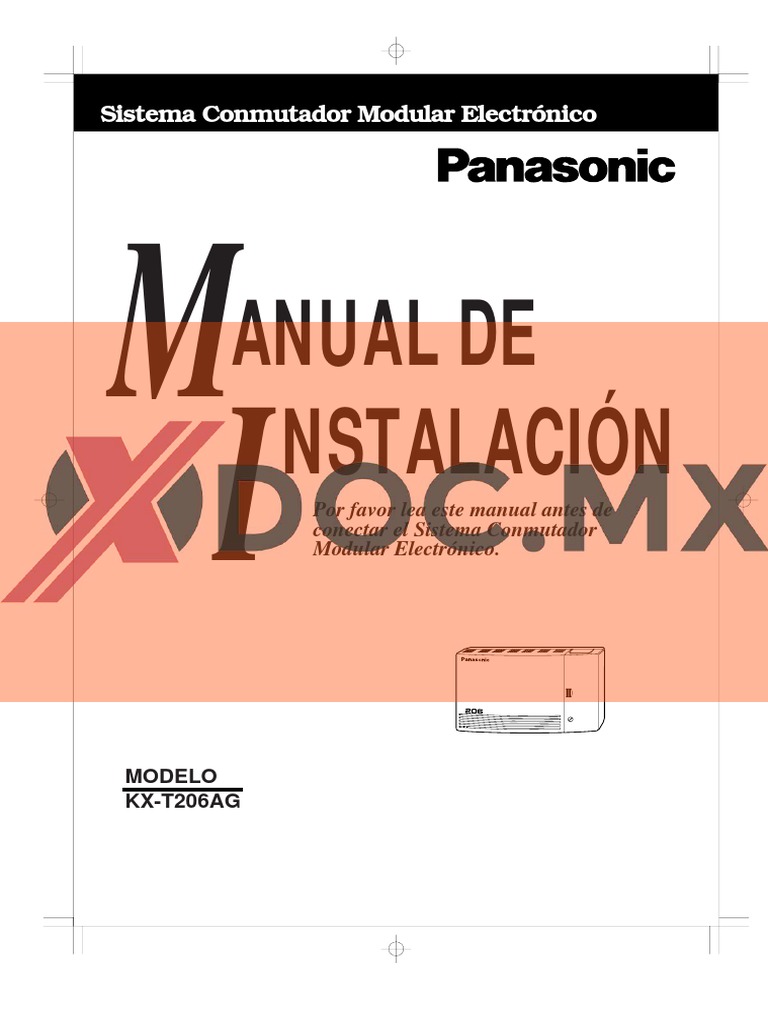 Xdoc - MX Panasonic KX t206 Manual de Instalacion | Descargar gratis PDF | Enchufes y tomas de ...