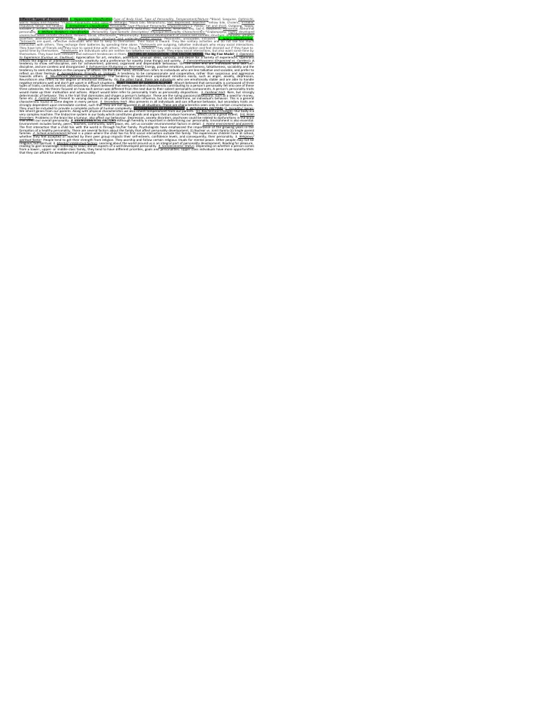 GCPD PEOPLE THEORIES | PDF | Extraversion And Introversion | Human Development