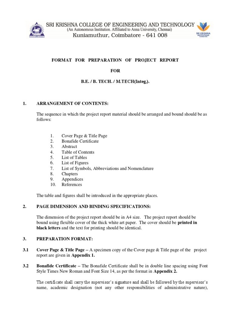 Project Report Format | PDF | Times New Roman | Thesis