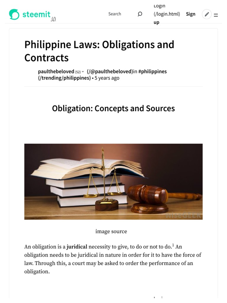 Philippine Laws - Obligations and Contracts | PDF | Law Of Obligations | Legal Liability