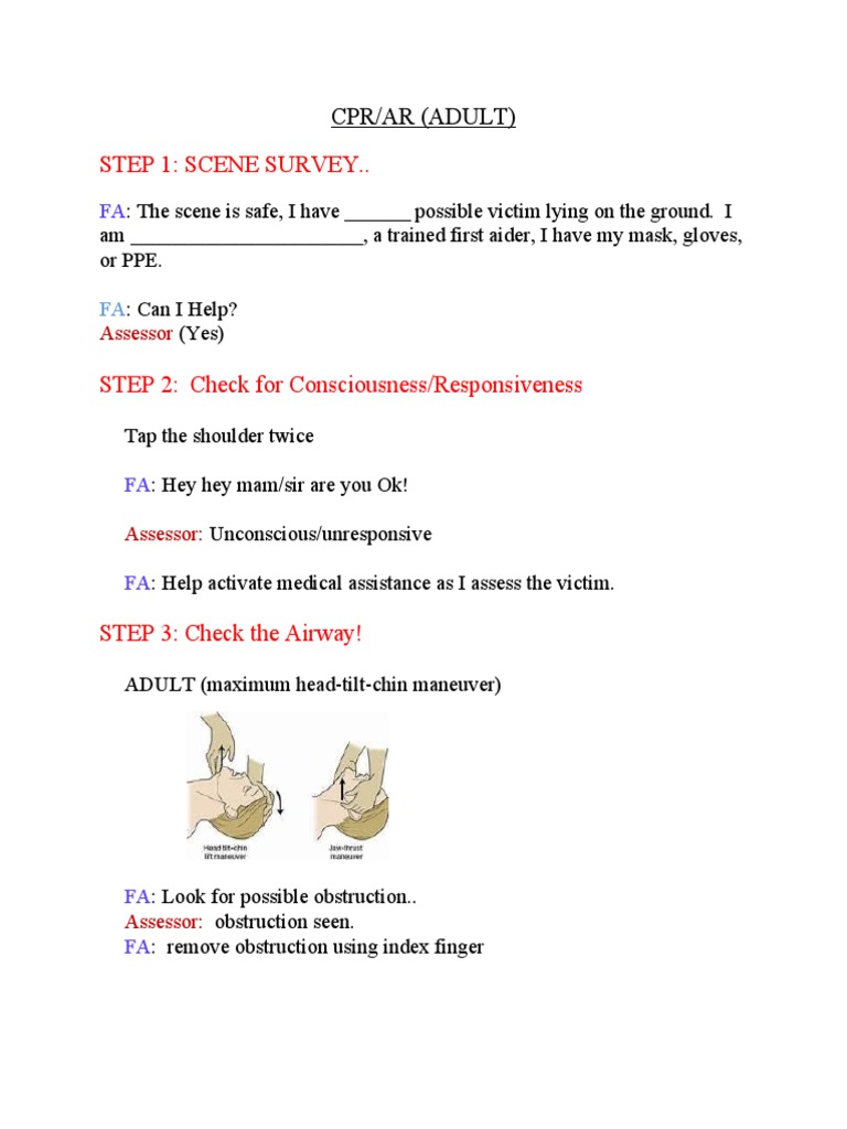 CPR Script | Download Free PDF | Cardiopulmonary Resuscitation | First Aid