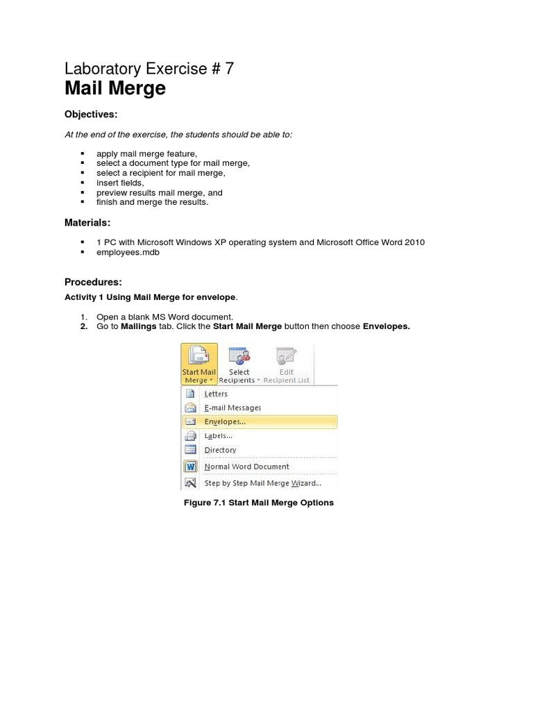 08-Laboratory-Exercise-1 | PDF | Microsoft Word | Computer File