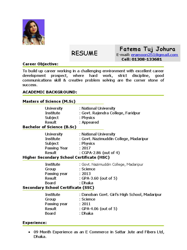 Fatema Tuj Johura | PDF