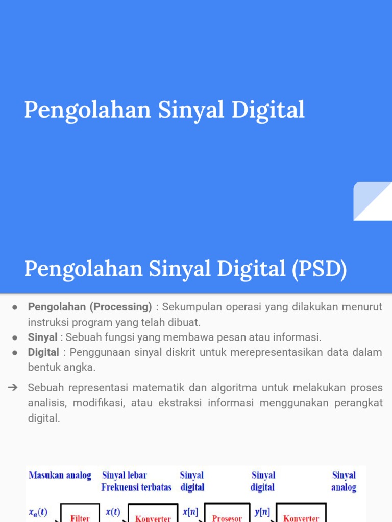 Teknik Pengolahan Sinyal Digital | PDF