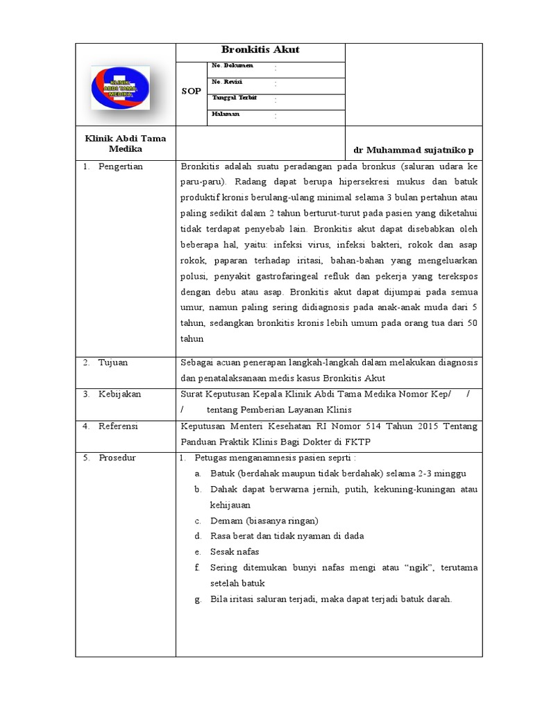 Bronkitis Akut | PDF