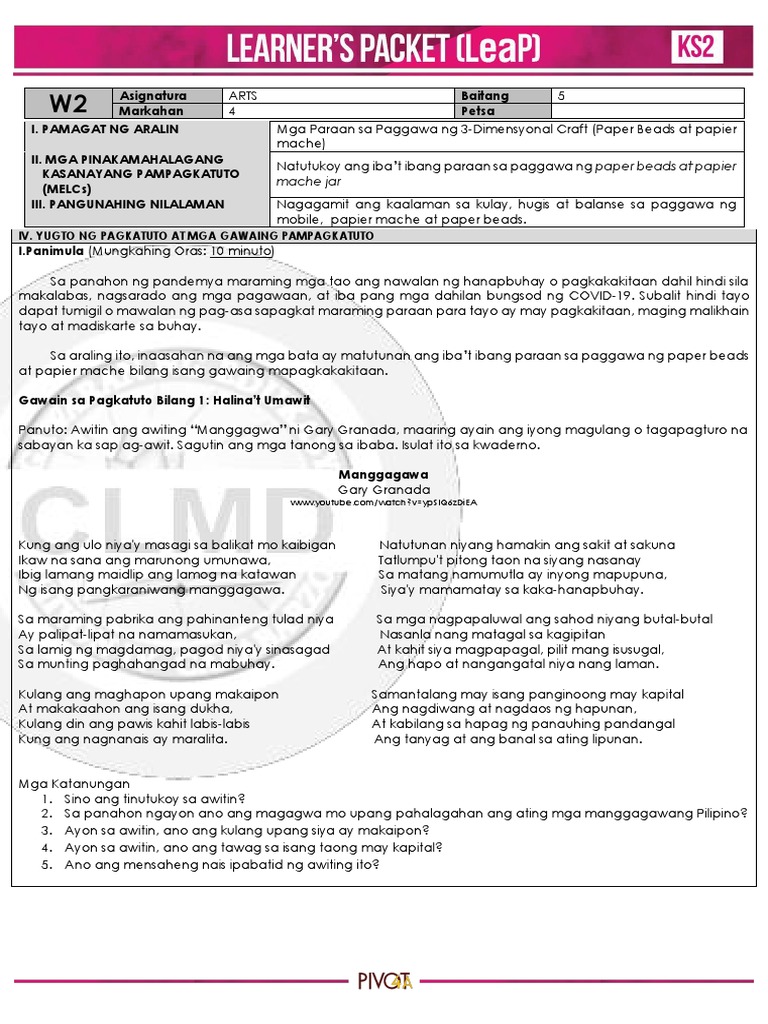 Q4 Arts 5 Week2 | PDF