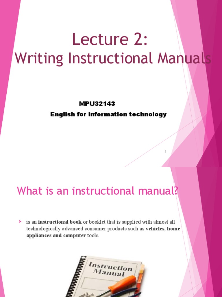 Writing Effective Instruction Manuals | PDF | Communication | Linguistics