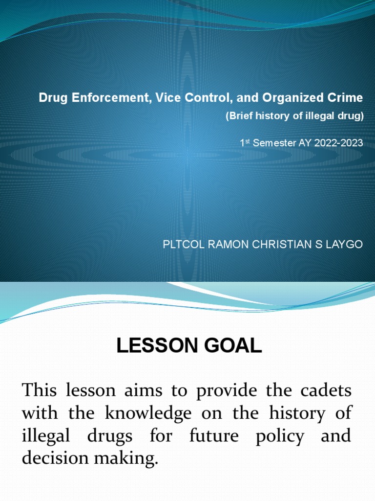 Drug Enforcement Vice Control and Organized Week 3 Final | PDF ...
