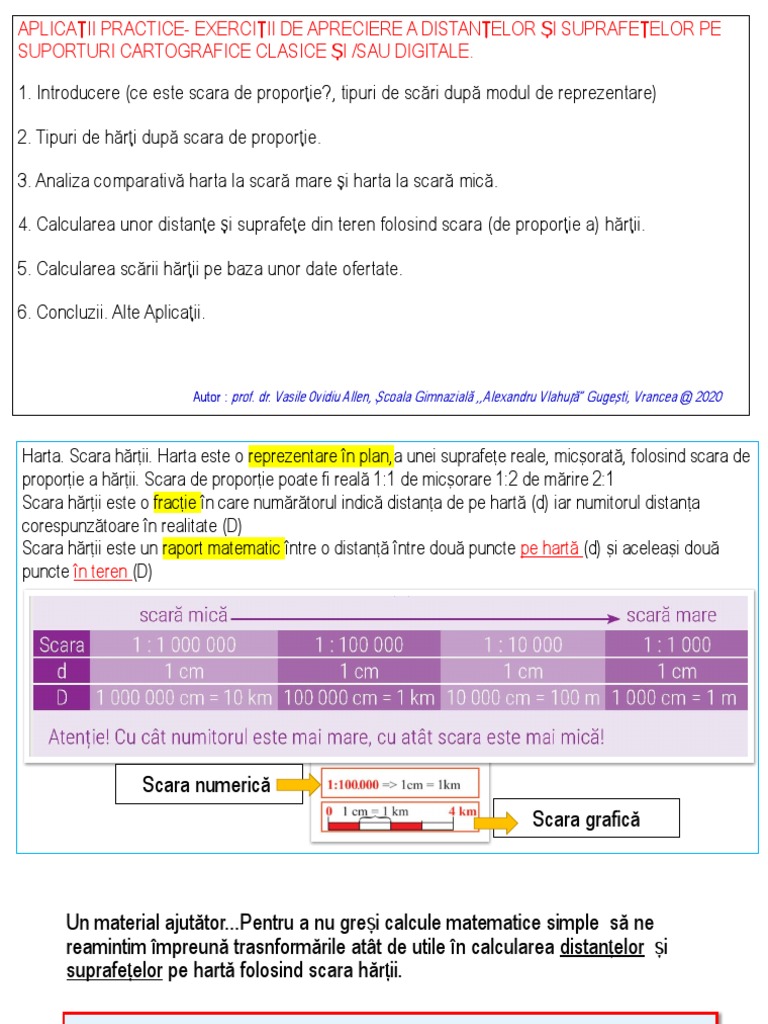 Scara Hartii Material Documentar Si Aplicatii | PDF