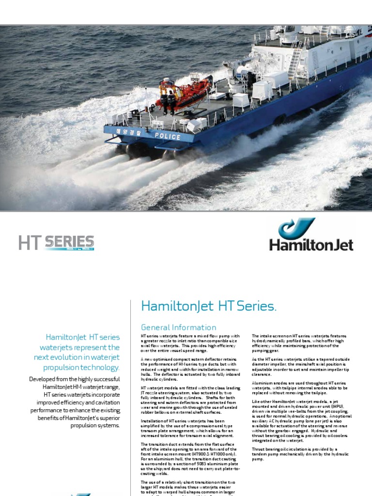 HamiltonJet HT Series Waterjets Overview | PDF | Marine Propulsion | Pump