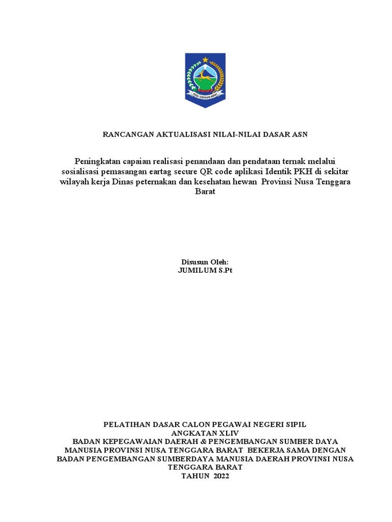 Rancangan Aktualisasi | PDF