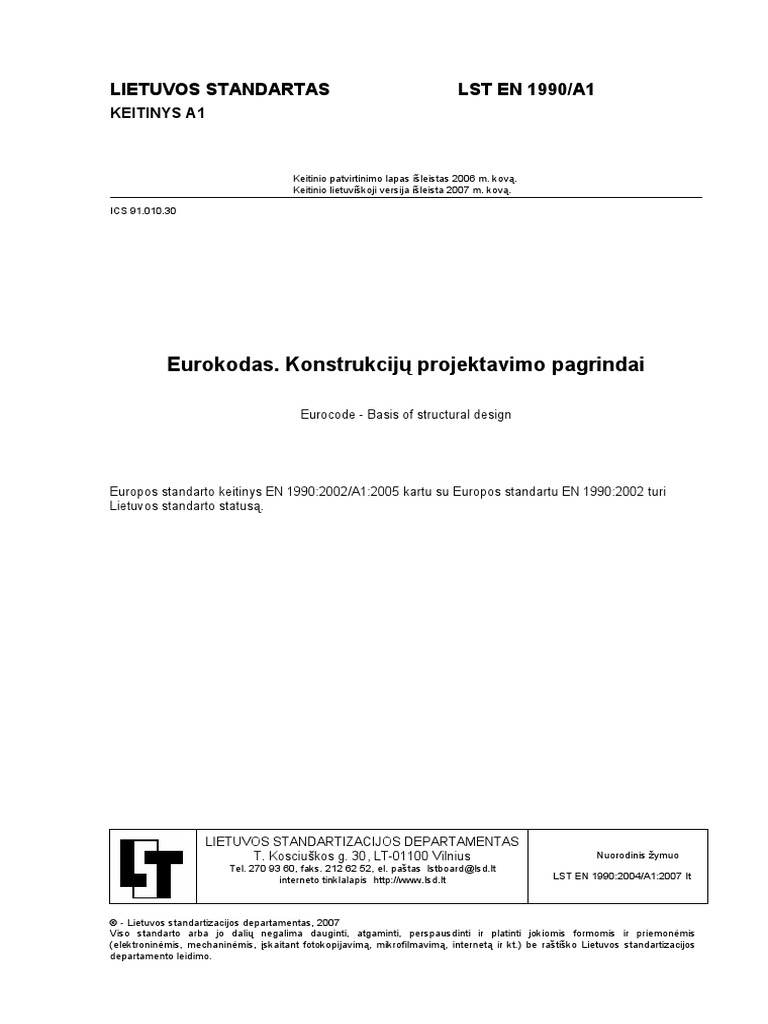 LST EN 1990 2004 A1 2007 (LT) | PDF