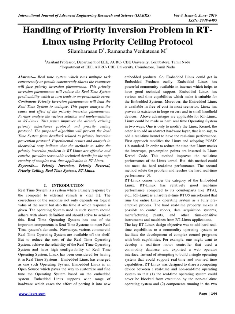 Priority inversion problem paper | PDF | Software | Software Development