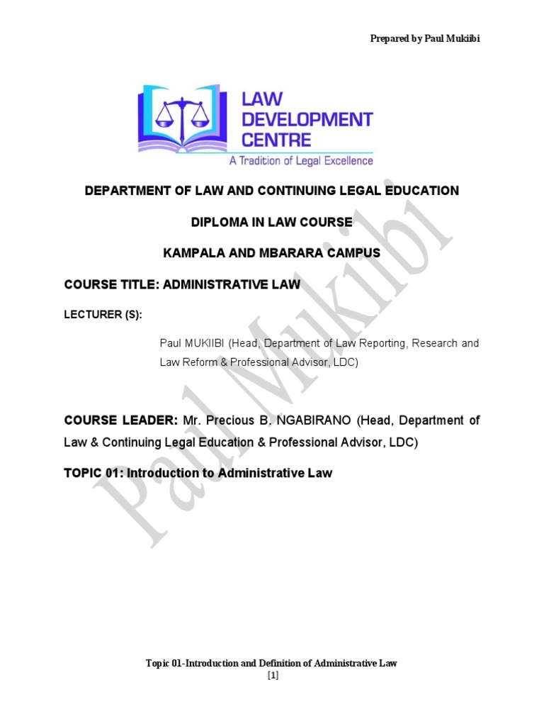 Introduction to Administrative Law | PDF | Administrative Law | Rule Of Law