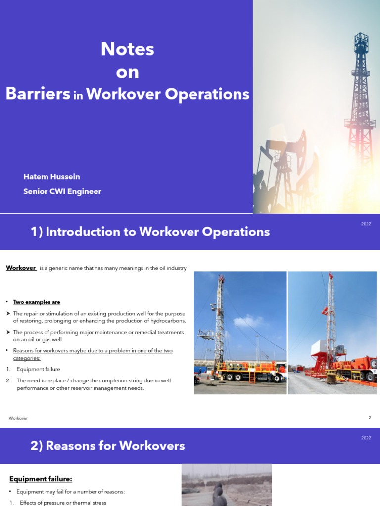 Workover Operations Barriers Guide | PDF | Oil Well | Chemical Process ...