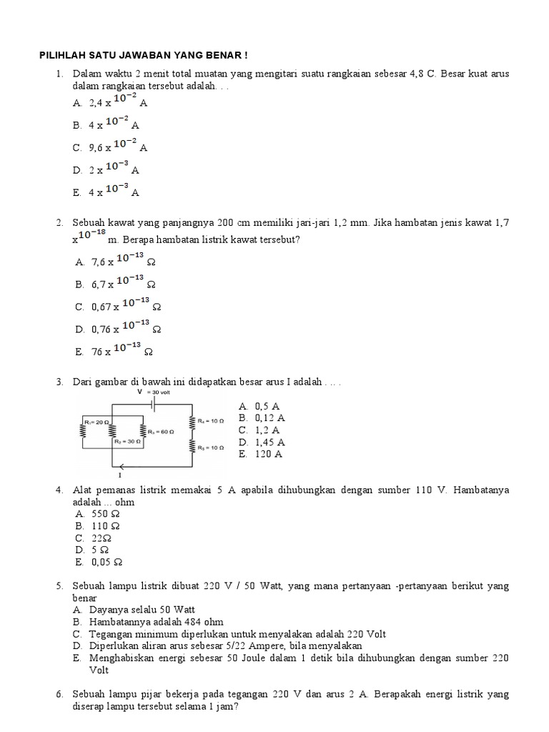 Soal Pas Fisika Xii Ipa | PDF | Sains & Matematika