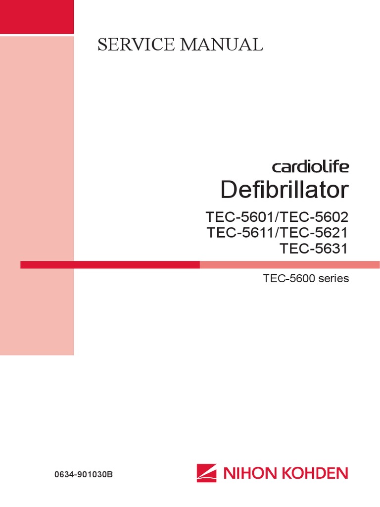 Nihon Kohden TEC-5600 Defibrillator - Service Manual - Compressed-1-144 ...