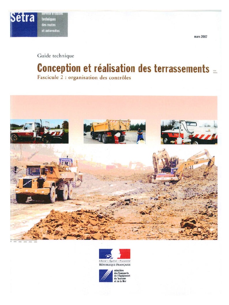 Guide Technique SETRA - Conception Et Réalisation Des Terrassements ...