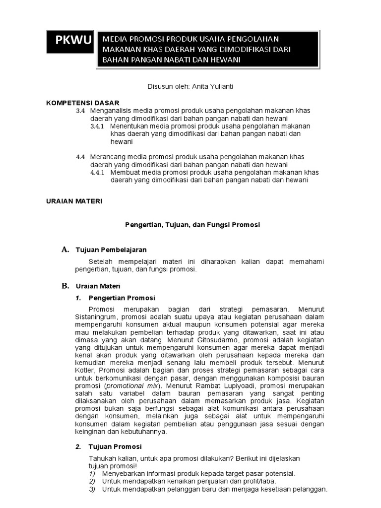 Modul Pkwu 3.4 Kelas Xii | PDF