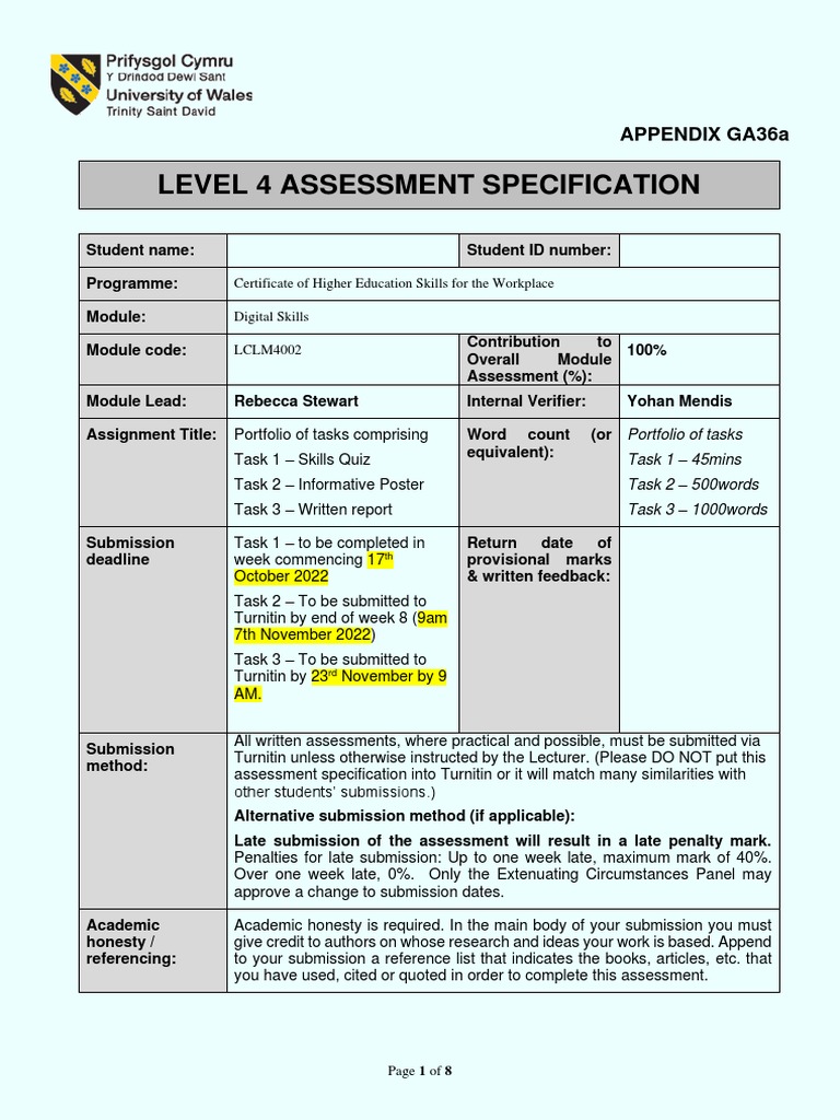 Level 4 Digital Skills Assessment Guide | PDF | Educational Assessment ...
