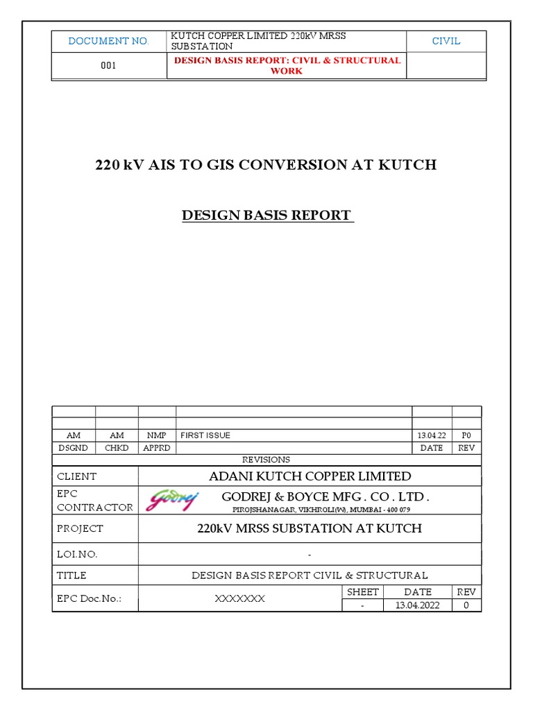 Design Basis Report - KCL | PDF | Concrete | Beam (Structure)