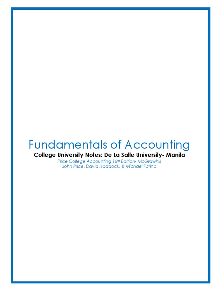 Fundamental of Accounting - Introduction | PDF | Accounting | Bookkeeping