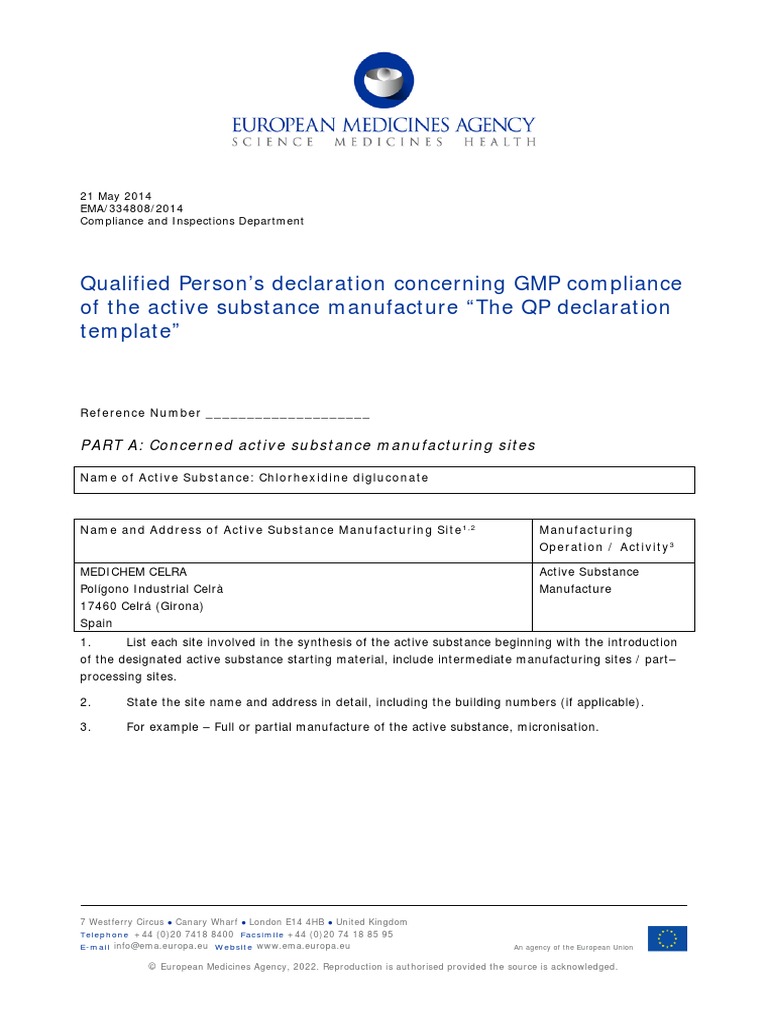 Es-Form-Annex522-Ago2022 (QP Declaration CHX) | PDF | Audit | Business