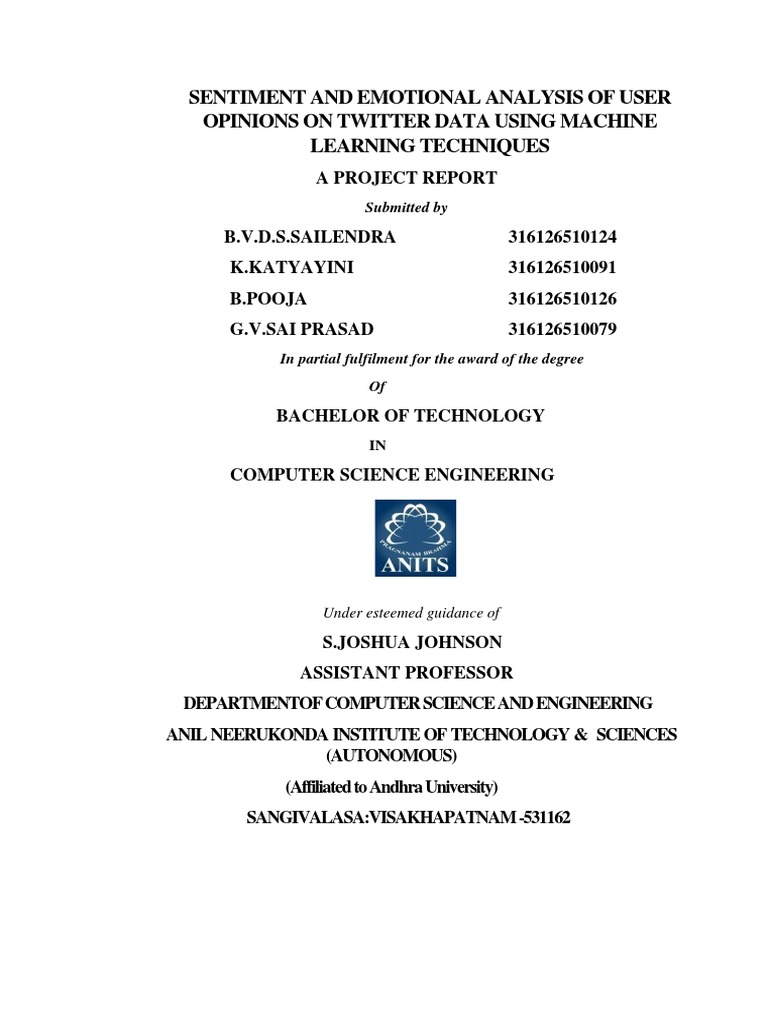 Sentiment Analysys of Tweets Using Machine Learning | PDF | Cluster Analysis | Statistical ...