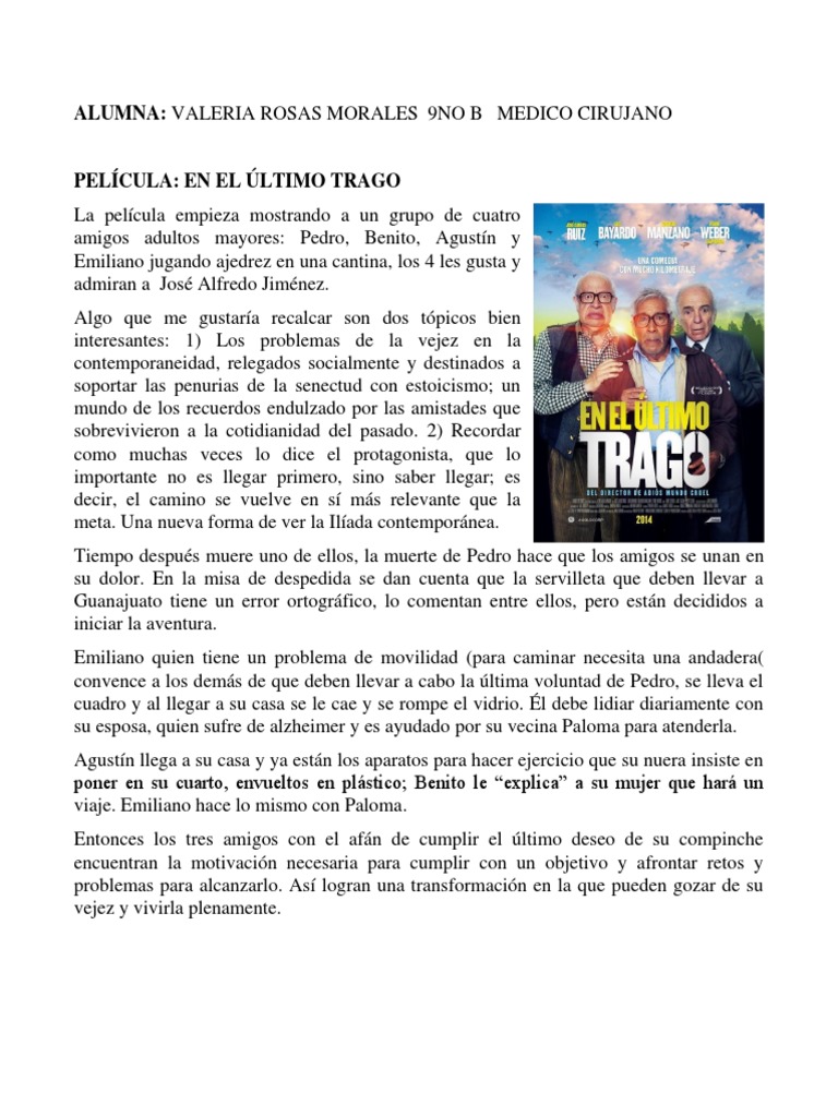 En el Último Trago: Amistad y Vejez | PDF