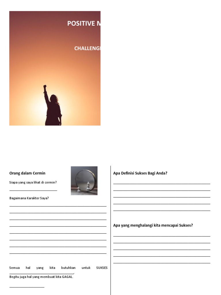 Positive Mental Attitude - WorkBook | PDF | Pengembangan Diri